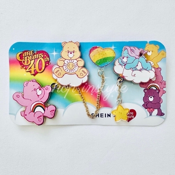 Care Bears | Other | Care Bears 4th Anniversary 3pc Enamel Pin Set ...